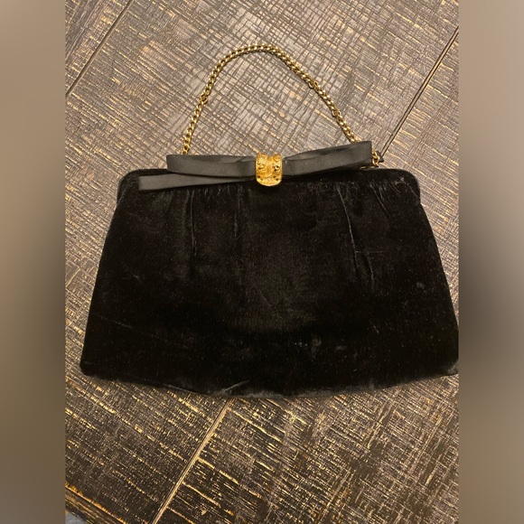 after five | Bags | Vintage After Five Bl Clutch Purse With Attached ...